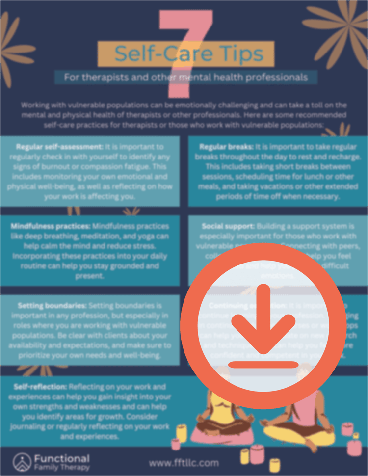 Self Care Tips For Therapists Fft